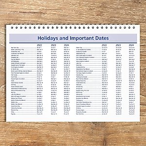 2022 Wall & Desk Calendar by AT-A-GLANCE, 11" x 8", Small, Monthly, Wirebound, QuickNotes, Daily Blocks 1-1/4” x 1-1/4” (PM5028)