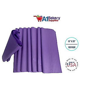 A1 Bakery Supplies Purple Tissue Paper 15' x 20' 100 Sheets Premium Quality Gift wrap tisue Paper
