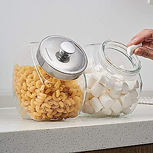 Hyperspace Glass Penny Jar, Candy Jar, Cookie Jar, Kitchen Canister, Set of 2 (73OZ)