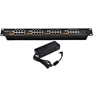 PoE Texas GPOE-16A-48v120w | Passive 802.3af Power Over Ethernet Injector for 16 PoE Cameras, IP Phones, WiFi Access Points and More | Includes 48 Volt Power Supply
