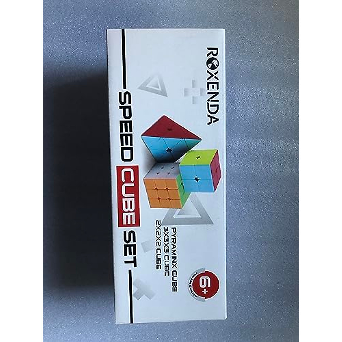 ROXENDA Speed Cube Set, Magic Cube Set of 2x2x2 3x3x3 Pyramid Cube Smooth Puzzle Cube (Stickerless)