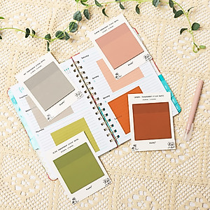 Earth Tone Transparent Sticky Notes, Set of 4 Pads 3''x3” Clear Sticky Tabs, Translucent Page Flags, Planner Accessories, Bible Journaling Study Office School Supplies (Earth Tone)