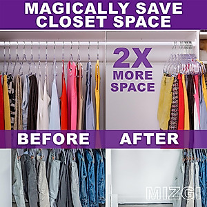 Premium Clear Invisible Acrylic Hangers,Crystal Plastic Hangers,Clear Hangers 50 Pack Ultra Slim & Space Saving Suit Hangers for Coats, Pants & Dress Clothes