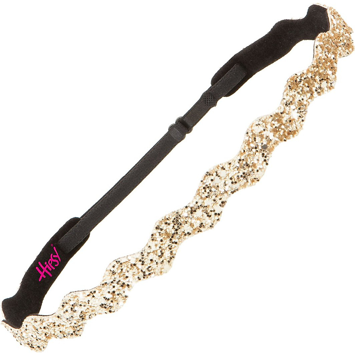 Hipsy Women's Adjustable NO SLIP Bling Glitter Headband Mixed Pack (Golden Rod 2pk)