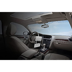 Cup Holder Tablet Mount, Macally iPad Cup Holder Car Mount - 12" Flexible Gooseneck iPad Car Mount - Tablet Holder for Truck, Car, and Vehicle - iPad Stand for Car - For Pro / Air / Mini, Smartphones