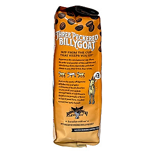 Raven's Brew Coffee High Caffeine Coffee Dark Roast Whole Bean – Three Peckered Billy Goat 2-pack of 12oz