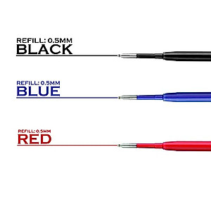 DunBong G2 Gel Ink Pen Refills, for Retractable Gel Pens, 0.5mm Fine Point, Pack of 5 (Black)