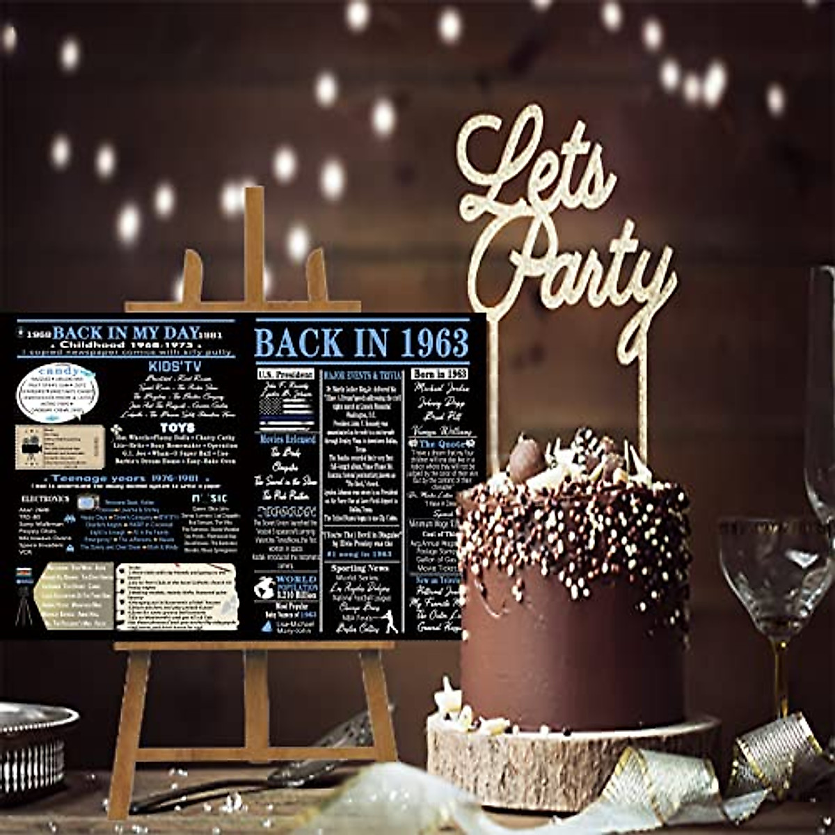 OJsensai Funny 60th Birthday Card For Mom Dad, Best Gifts Ideas For 60 Birthday Woman Man, Giant 1963 Bday Cards For Brother Sister, Happy 60 Years Anniversary For Husband Wife, Back In 1963