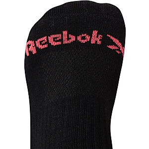 Reebok Women's Athletic Socks - Performance Low Cut Socks (12 Pack), Size 4-10, All Black