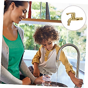 Cabilock Washing Machine Faucet Garden Water Faucet Shower Faucet Outside Faucet Bathroom Basin Faucet Filtered Water Faucet Waterfall Faucet Sink Basin Water Tap Tub Copper Faucet Pipe