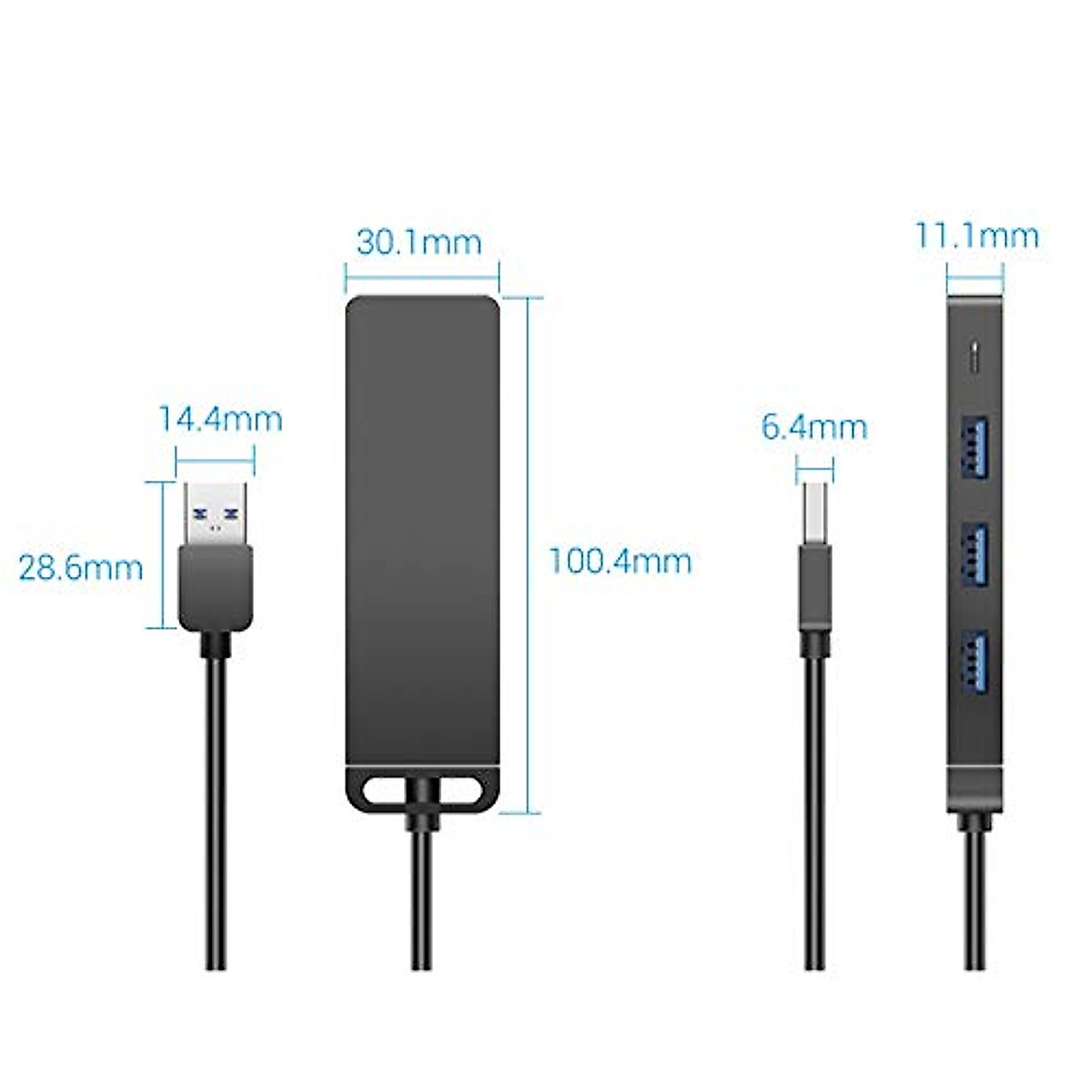 SHYPT USB 3.0 HUB 4 Port Adapter Multi USB 2.0 Splitter High Speed PC Computer Accessories USB Type-C Hub