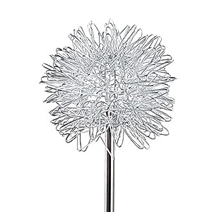 ART & ARTIFACT Dandelion Garden Stakes - Set of 2 Solar Flower Lights, Outdoor LED Light Yard Art, Lighted Garden Decor