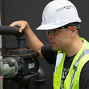 Klein Tools 60159 Safety Glasses, PPE Protective Eyewear with Semi Frame, Scratch Resistant and Anti-Fog, Clear Lens