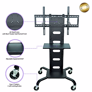 Luxor WPSMS51 - Mobile Flat Panel TV Stand and Mount