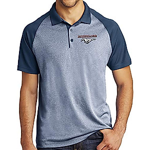 Ford Mustang Pocket Print Raglan Polo, Navy 3XL