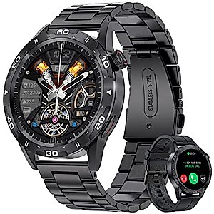 LIGE Smart Watch for Men with Bluetooth Answer/Make Call/Voice Speaker, Android iOS Smartwatch 1.32" Full Touch Screen IP67 Waterproof Fitness Tracker Watch with Heart Rate Sleep Monitor