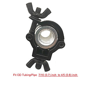 Mini Stage Light Clamp 18-20mm 0.70”-0.80” OD Tubing/Pipe Aluminum Mounting Truss Clamps Max Heavy Duty Load 22lbs Black 4 Pack