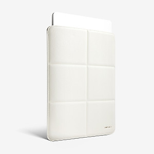 Comfyable Laptop Sleeve 15 Inch Precisely Compatible with MacBook Air 15-inch M2 Pro/Max 2023 A2941, Faux Leather Cover Case, Rice