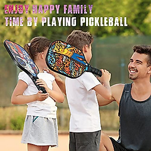 Pickleball Paddles Set, USAPA Pickleball Paddle, Fiberglass Surface Polypropylene Honeycomb Core Ergonomic Cushion Grip, Lightweight Pickleball Portable Carry Bag