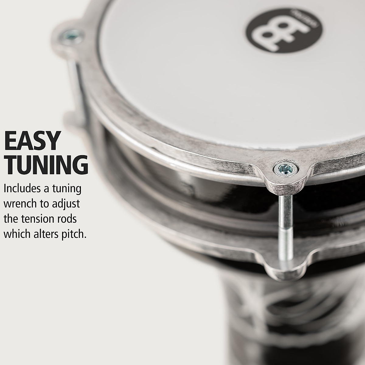 Meinl Percussion Darbuka Egyptian Goblet Drum, Hand Engraved — Made in Turkey — Synthetic Head, 2-Year Warranty (HE-124)