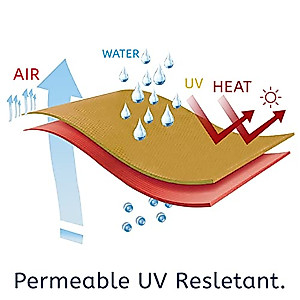 SUNNY GUARD Sun Shade Sail 6.5' x 10'Rectangle Brown UV Block Sunshade for Backyard Yard Deck Patio Garden Outdoor Activities and Facility