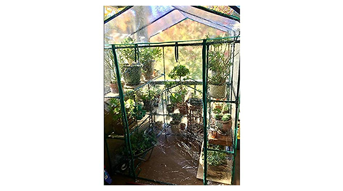 Home-Complete Walk-In Greenhouse with 8 Shelves