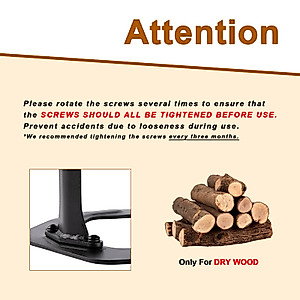 GREENER Dia.11'' Firewood Kindling Splitter Stand with Cover - Cast Steel Manual Log Splitter Wedge, Heavy Duty Wood Splitter Tool, Safe Easy Kindling Firewood Cutter Cracker Portable, 12 LBS (Black)