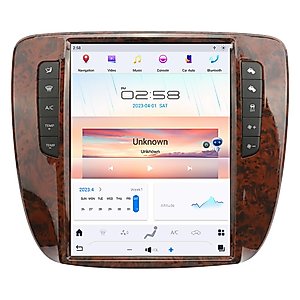 NAKEVICH Qualcomm Android 11 Car Radio for GMC Yukon Tahoe Suburban Chevrolet Silverado 2007-2013 Stereo Upgrade Tesla Style Dash IPS Touch Screen Android Auto GPS Navigation Multimedia Play