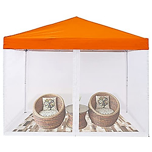 Mosquito Netting Outdoor Screen House Tent Screen Wall with Zipper for Camping, Patio, 10x 10 Gazebo and Tent (Mosquito Net Only White)