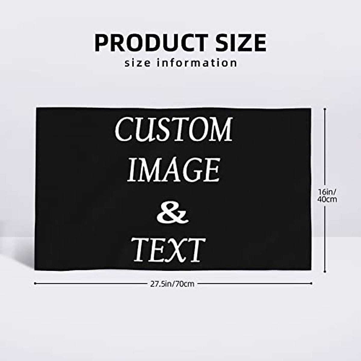 Custom Hand Towel, Personalized Soft Polyester-Cotton Face Towel Add Your Design Bath with Picture Text Logo Name for Home Outdoor Sports Gym Yoga, 27.5X16in
