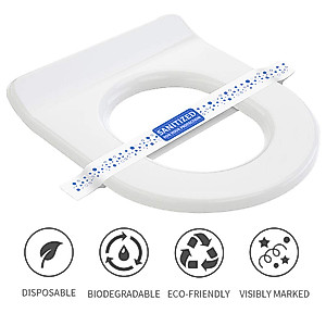 ESSENTIAL- Printed Toilet Seat Band 16-1/2" Wide X 1-1/2" Deepuse In Hotels and Motels (Case Of 500）