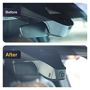 Fitcamx 4K Dashcam WiFi Dash Camera Dash Cam Compatible with Car Vehicle Video Recorder,Compatible with VW T-ROC T ROC Troc 2017 to 2024 (Color : Black, Size : 4K Dual Cam 128GB)