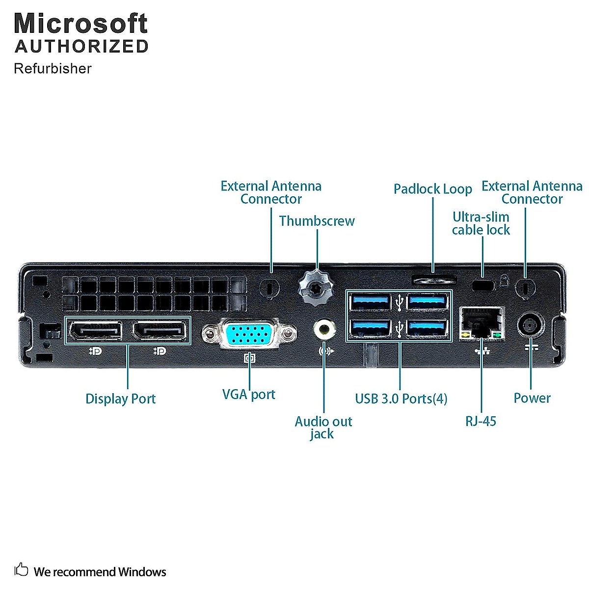 HP EliteDesk 800 G1 Mini Business Desktop PC, Intel Quad Core i7 4765T up to 3.0GHz, 8G DDR3, 500G, WiFi, BT 4.0, Windows 10 64-Multi-Language Support English/Spanish/French(Renewed)