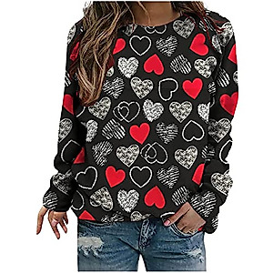 Women Valentines Day Shirt Happy New Year Decorations 2023 Stocking Stuffers for Teens Funny Gifts Under 20 Black