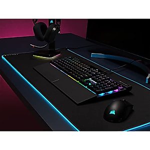 Corsair K70 RGB PRO Wired Mechanical Gaming Keyboard (Cherry MX RGB Red Switches: Linear and Fast, 8,000Hz Hyper-Polling, PBT Double-Shot PRO Keycaps, Soft-Touch Palm Rest) QWERTY, NA - Black