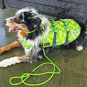 MayPaw Slip Lead Control Leash for Dogs No Pull, 13+ Colors Classic Dog Leash 7 FT Pet Slip Leash, 1/4” Rope Leash for Small Medium Animals (7ft*1/4", Green)