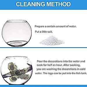 HERCOCCI Decaying Trunk Aquarium Betta Fish Ornament, Fish Tank Wood Decoration Resin Aquarium Log Cave Driftwood for Hideout Holes (3 Pack)