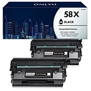 58X CF258X Compatible Toner Cartridge (No Chip, High Yield) Replacement for HP 58X CF258X 58A CF258A MFP M428fdw M428fdn M428dw M404 M428 Pro M404n M404dn M404dw ( 2 Pack