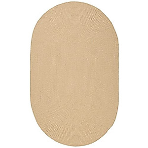 SAFAVIEH Braided Collection 8' x 10' Oval Beige / Tan BRD315D Handmade Country Cottage Reversible Area Rug