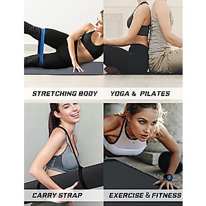 Yoga Mat Double-Sided Non Slip, 72'' x 32'' x 7mm - Extra Wide & Thick Yoga Mat with Strap, Ideal for Men Women Kids, Professional TPE Yoga Mats for Home Workout, Pilates and Floor Exercises