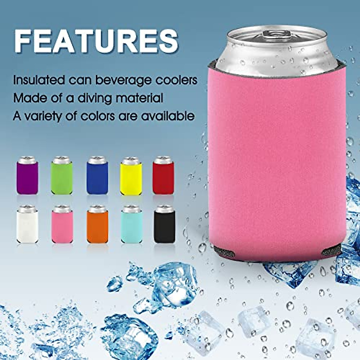 Custom Can Sleeve Beer Coolers Bulk Personalized Can Cooler With Photo Logo Customized Insulated Beverage Bottle Holder for Party Weddings Fishing Picnics