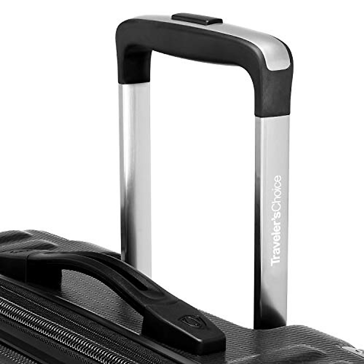 Traveler's Choice New London II Hardside Expandable Spinner Luggage, Gray, Checked-Medium 26-Inch