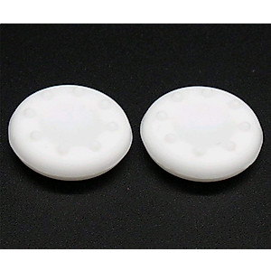 Analog Silicone Thumb Stick Grip Joystick Caps Cover for PS4 PS3 Xbox 360 Xbox One Game Controllers (2 x White)