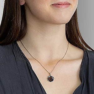 925 Sterling Silver Black Fire Opal Vintage Style Large Pendant; Libra October Birthstone; Dainty Black Stone Pendant; Handmade Antique Style Black Opal Necklace For Classy Women