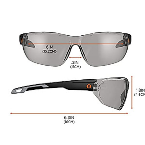 Ergodyne - 59283 Skullerz VALI Frameless Safety Glasses, Lightweight, Anti Fog Indoor/Outdoor Lens Matte Black