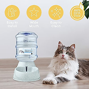 Noa Store Automatic Pet Water Dispenser | 1 and 3 Gallon Cat Water Dispenser and Cat Food Dispenser, H20, BPA-Free, Small and Big Cat Feeder and Dog Water Dispenser, Cat Water Bowl and Dog Feeder