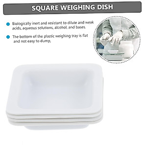 SOLUSTRE Lab Weighing Dishes Weighing Dish for Scale Biologically Inert Weighing Dishes 20pcs Square Weighing Boats Labs Weighing Dishes for Scale