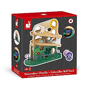 Janod Wooden Caterpillar Ball Track - Ages 12+ Months - J08055