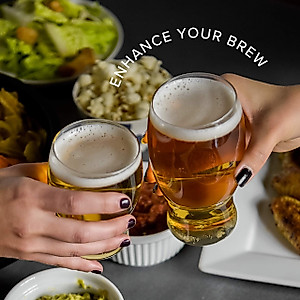 TOSSWARE POP 18oz Pint SET OF 12, Premium Quality, Recyclable, Unbreakable & Crystal Clear Plastic Beer Glasses, 12 Count (Pack of 1)