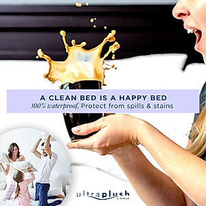 UltraBlock Ultra Plush Premium Waterproof Pillow Protector - Zippered Body Pillow Case Cover - Super Soft and Quiet Feather Proof Encasement (Body Size 20 inches x 54 inches)